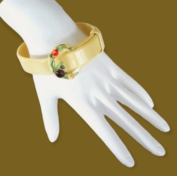 Vintage | Jewelry | Vintage 92s Art Deco Celluloid Buckle Slide ...